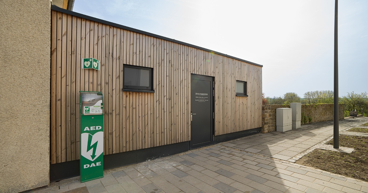 Public toilets and utility room as a timber module