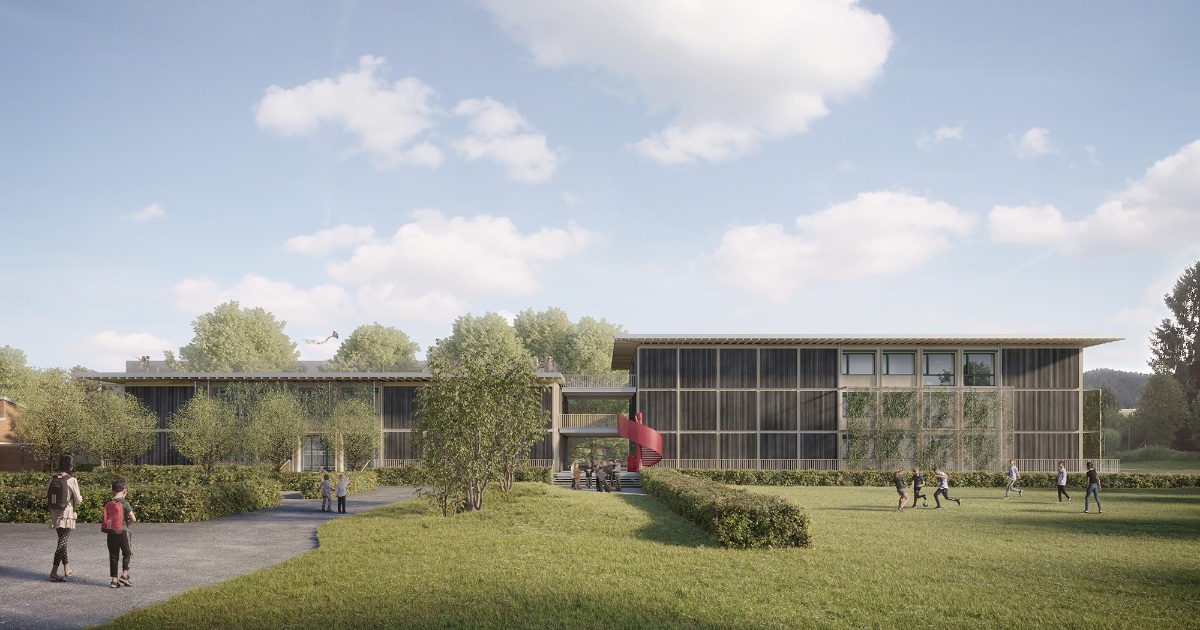 Schlossmatt school: timber modular construction begins