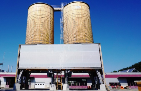Wood grit silo | Round silo facility | 2 x 600m³ | Domdidier