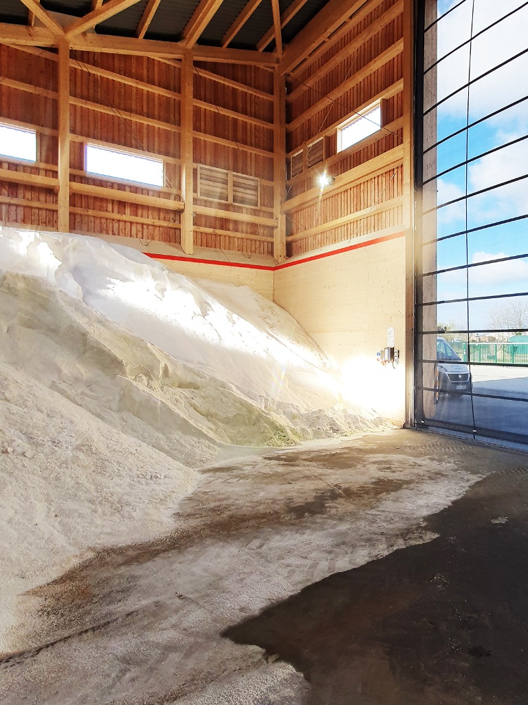 Salt storage hall, brine technology, Sylt | Winter service